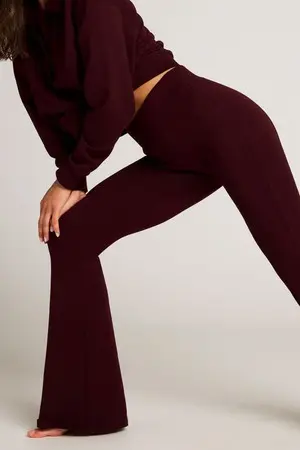 NEGATIVE UNDERWEAR Club Flare Pants - Garnet