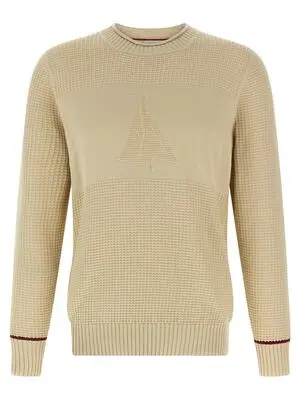 Brunello Cucinelli Waffle Stitch Cotton Sweater - Beige