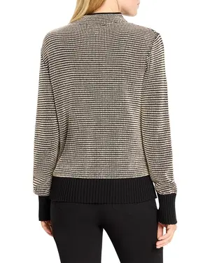 NIC+ZOE Funnel Neck Pixel Knit Sweater
