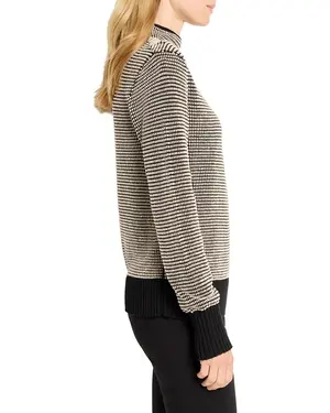 NIC+ZOE Funnel Neck Pixel Knit Sweater