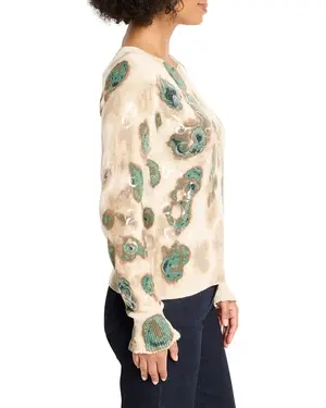 NIC+ZOE Camo Shine Pullover Sweater