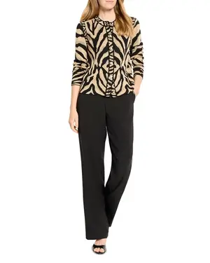 NIC+ZOE Animal Jacquard Cardigan