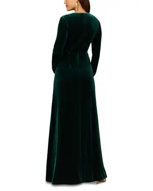 Aidan Mattox Velvet Twist Gown