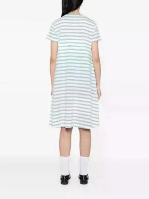 AGNES B. Logo Striped Dress