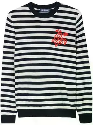 Vilebrequin Bengal Stripe Fine Knit T-shirt - Blue
