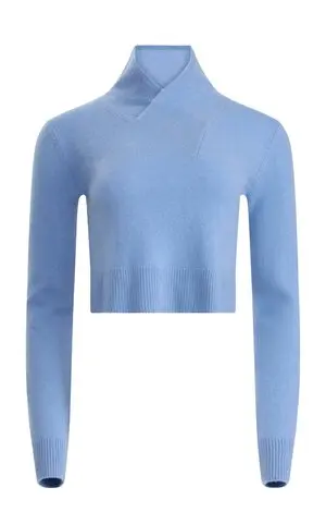 Altuzarra Oates Cropped Cashmere Sweater Blue