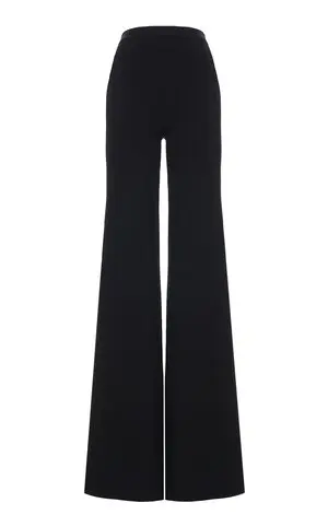Ralph Lauren Beonca Crepe Wide-leg Pants - Black