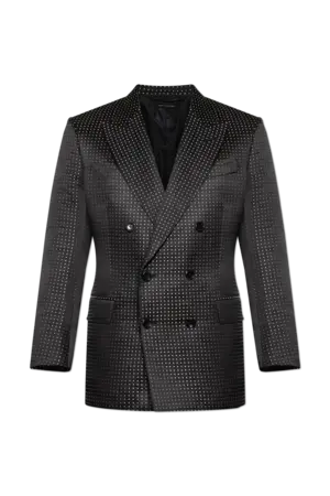 TOM FORD Silk Blazer With A Polka Dot Pattern