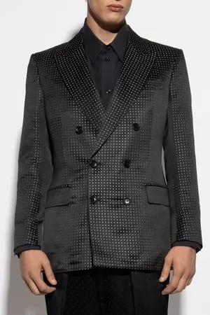 TOM FORD Silk Blazer With A Polka Dot Pattern