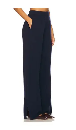 EAVES Wool Cashmere Wide Leg Pants