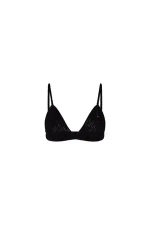 HEIRLOME Agnes Silk Bralette - Black
