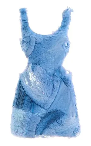 Simkhai Emilie Sequin Linen Mini Dress - Blue