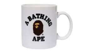 A BATHING APE College Pottery Mug - White