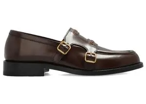 Marni Double Buckle Leather Moccasin