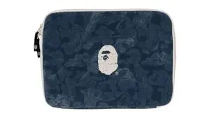 A BATHING APE Solid Camo Denim Tech Case