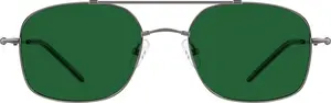 Zenni Classic Aviator Full Rim Frame Flex Titanium Glasses - Gray