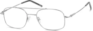 Zenni Classic Aviator Full Rim Frame Flex Titanium Glasses - Silver