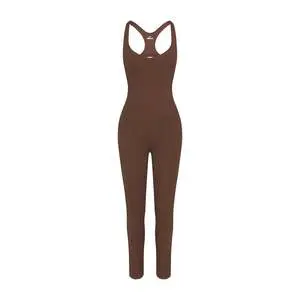 SKIMS Matte Racer Long Onesie - Dark Sepia