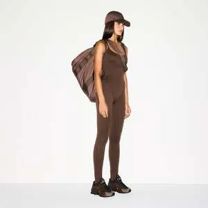 SKIMS Matte Racer Long Onesie - Dark Sepia
