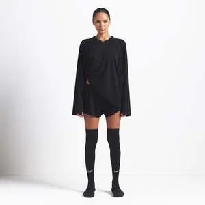 SKIMS V-neck Oversized Long Sleeve Top - Obsidian