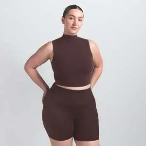SKIMS Vintage Seamless Mock Neck Bra Top - Phoenix