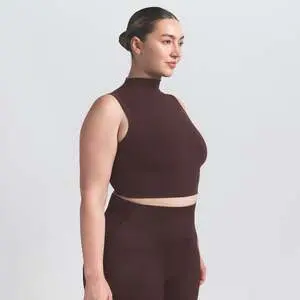 SKIMS Vintage Seamless Mock Neck Bra Top - Phoenix
