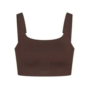 SKIMS Nike Matte Wide Strap Bra - Dark Sepia
