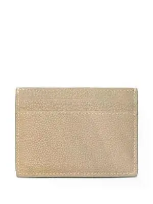 Burberry Logo-plaque Leather Card Holder - Neutrals