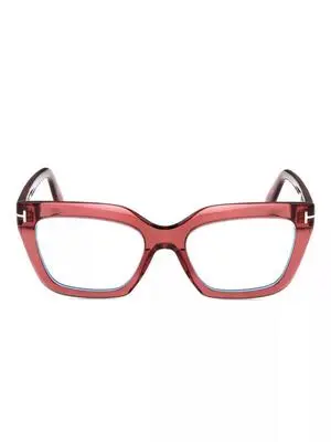 TOM FORD Square Frame Eyeglasses - Red