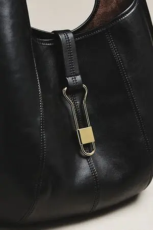 Dolce Vita Nova Leather Buckle Tote - Black