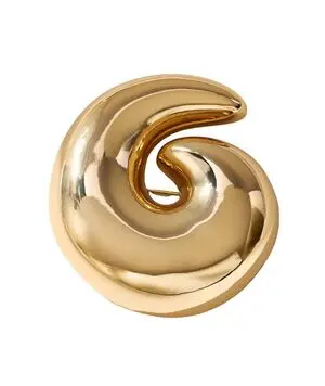 Anthropologie Swirl Brooch - Gold