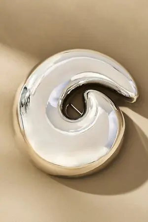 Anthropologie Swirl Brooch - Silver