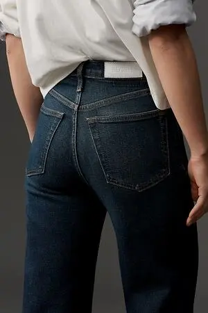 RE/DONE High-rise Crop Wide-leg Jeans - Barely Worn