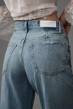 RE/DONE 90s High-rise Straight-leg Jeans In Medium Wash