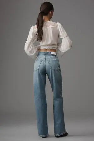 RE/DONE 90s High-rise Straight-leg Jeans In Medium Wash