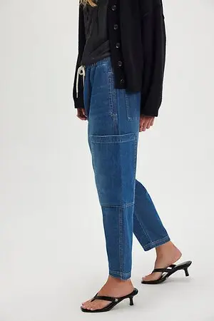 ONETEASPOON Isla Drawstring Harem Jeans - Pasadena Blue