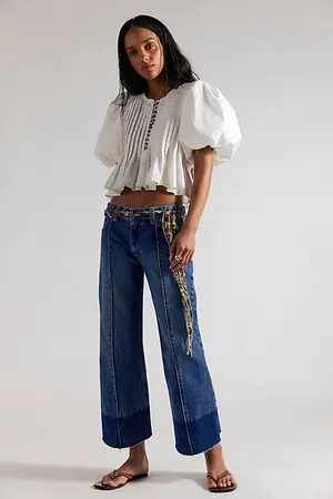 Free People Straight Leg Bottoms For Women