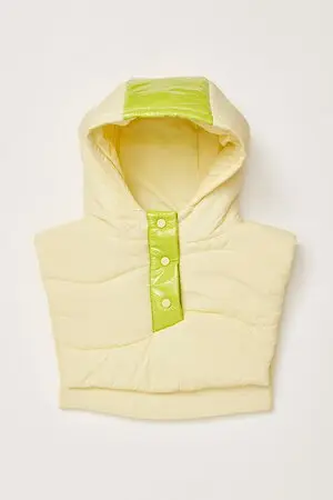 Free People Denver Quilted Dickey - Honeydew