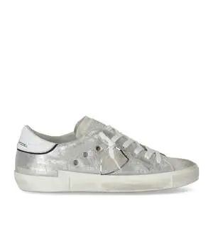 Philippe Model Prsx Low Metal Sneakers - Silver