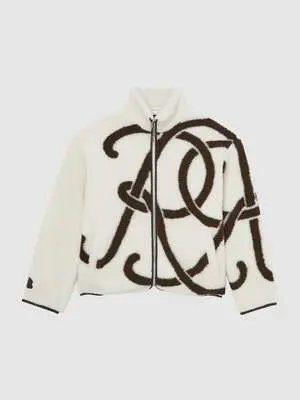 REISS Monogram Fleece Jacket