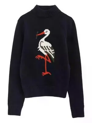 DURAN LANTINK Embroidered High Neck Sweater
