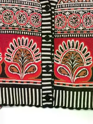 Farm Rio Patterned Cardigan - Red