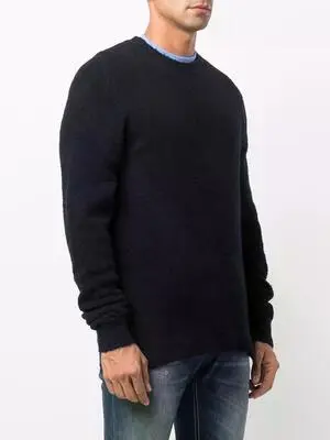 ROBERTO COLLINA Crew-neck Knitted Jumper - Blue