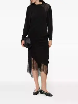 IRO PARIS Adima Lace-panel Midi Dress