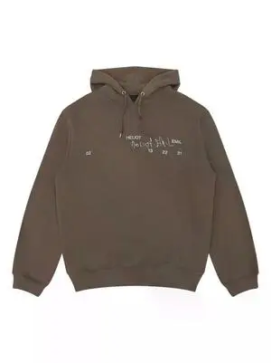 HELIOT EMIL Logo-print Hoodie - Brown