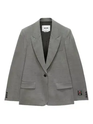 MSGM Single-breasted Blazer - Grey
