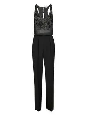 Elisabetta Franchi Beaded Jumpsuit - Black