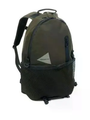 AND WANDER Triangular-logo Backpack - Green