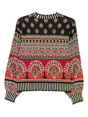 Farm Rio Patterned Cardigan - Red