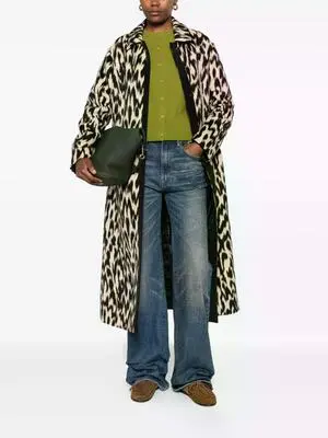 FORTE_FORTE Animal-print Button Coat